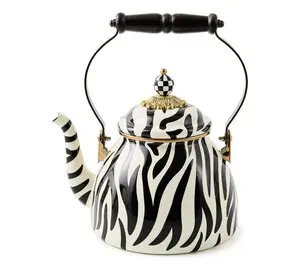 MACKENZIE-CHILDS As Is Zebra Tea Kettle Collective - One-color