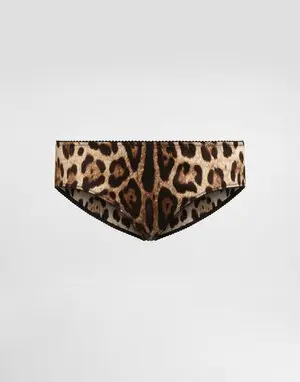 Dolce & Gabbana Leopard- Satin Panties - Print