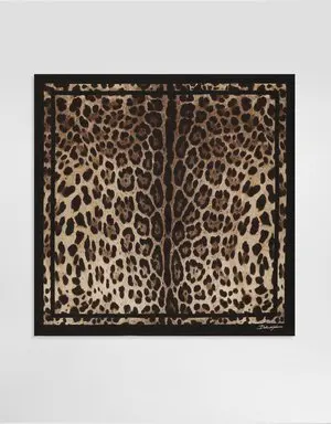 Dolce & Gabbana Leopard- Silk Twill Scarf 70x70 - Print