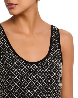 L'Agence Ziggy Beaded Tank Top