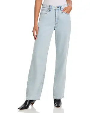 Rag & Bone Shea Featherweight High Rise Straight Jeans - Cliffside
