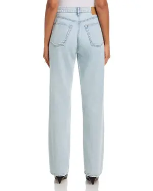 Rag & Bone Shea Featherweight High Rise Straight Jeans - Cliffside