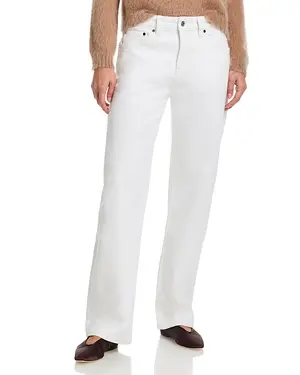 EB DENIM Alida Loose Bowed Leg Jeans - White