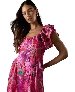 Coast Frill Sleeve Midi Dress