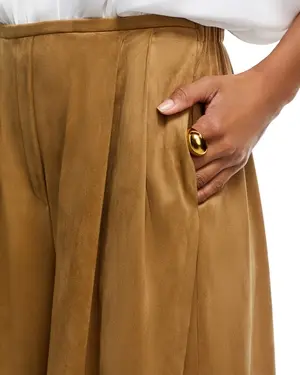 Norma Kamali Pleated Wide-leg Pants