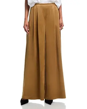 Norma Kamali Pleated Wide-leg Pants