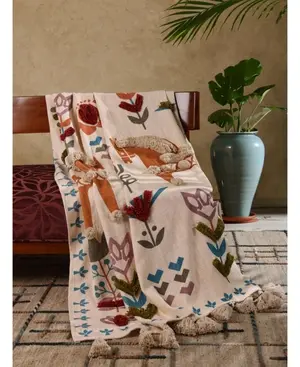 GAURI KOHLI Kyoto Throw Blanket, 60" L X 50" W