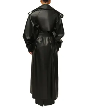 JLUXLABEL The Icon Pu Leather Coat - Black