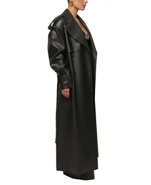 JLUXLABEL The Icon Pu Leather Coat - Black
