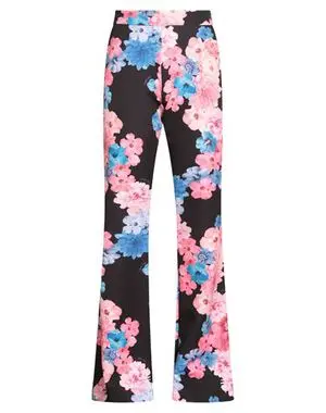 GAËLLE PARIS Floral Print Flared Pants - Black