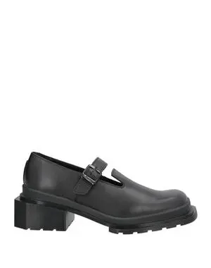 Women's Heeled Loafers with Ankle Strap