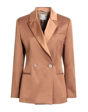 FORTE_FORTE Double-breasted Blazer - Beige
