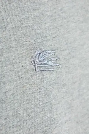 Etro T-shirt With Embroidered Logo - Grey