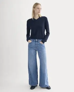 Everlane Paneled Wide-leg Jean - Tungsten Scratch