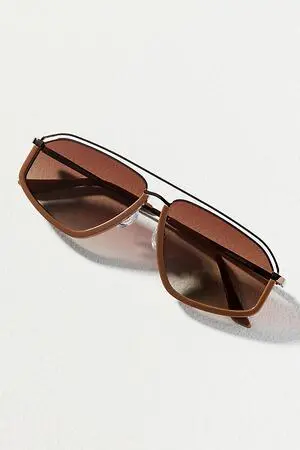 ELEVENTH HOUR Polarized Aviator Sunglasses - Bronze