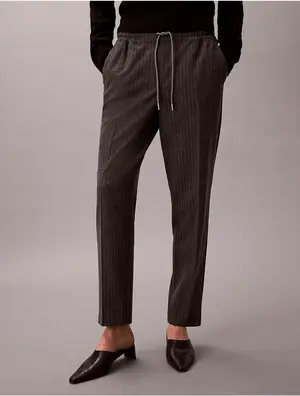 Calvin Klein Stripe Tapered Ankle Trousers