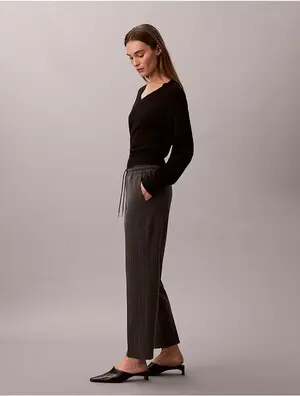 Calvin Klein Stripe Tapered Ankle Trousers