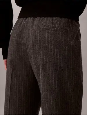 Calvin Klein Stripe Tapered Ankle Trousers