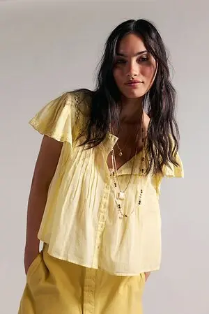 Free People Monica Top - Double Butter