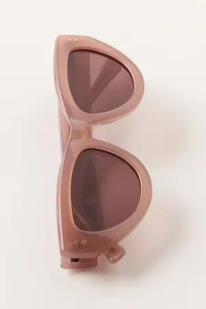 Free People Lola Polarized Cat Eye Sunglasses - Dusty Rose/brown