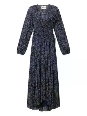 MARANT ETOILE Briane Polka-dot Midi Dress - Blue