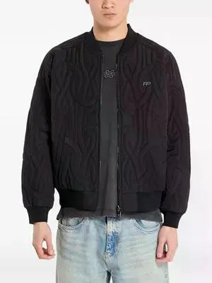 Filling Pieces Quilted Bomber Jacket - Black