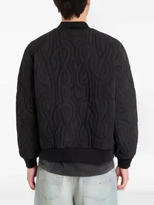 Filling Pieces Quilted Bomber Jacket - Black