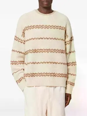 MARANT Romain Striped Pullover - Neutrals