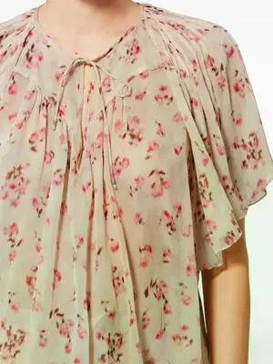 MARANT ETOILE Neslya Top Floral Print - Neutrals