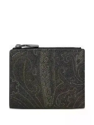 Etro Paisley Zip Wallet - Black