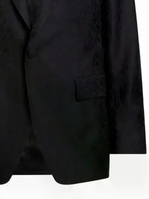 Etro Single-breasted Jacket In Wool- And Cotton-blend Jacquard Fabric With Animal Motif
