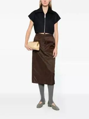 Tibi Front-vent Midi Skirt