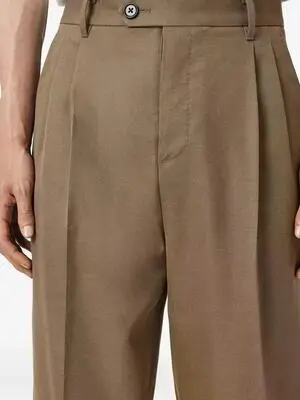 ALLSAINTS Tallis Pleated Trousers - Brown