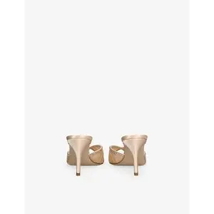 ANDREA WAZEN Katy 75 Mesh And Satin Mules
