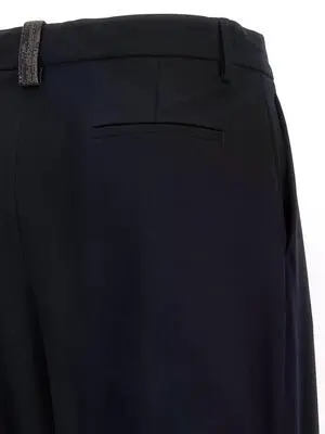 Fabiana Filippi Pleated Wide-leg Trousers - Blue