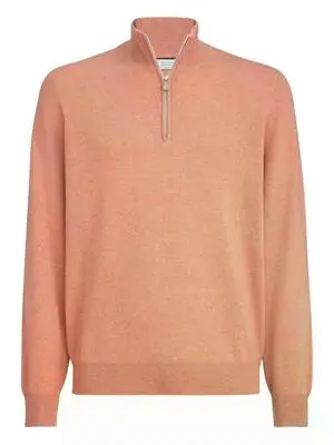 Brunello Cucinelli Half-zip Cashmere Sweater - Orange