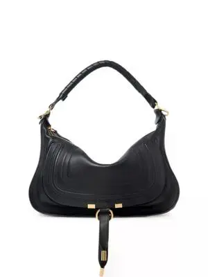 Chloé Small Marcie Leather Shoulder Bag - Black
