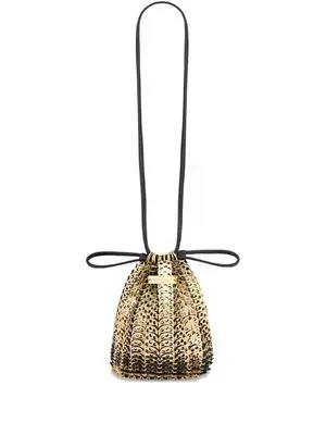 Rabanne Gold Tone Bucket Bags