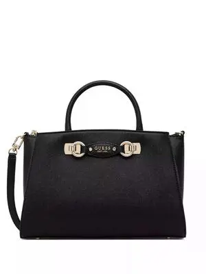 Guess Logo-plaque Tote Bag - Black