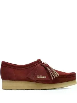Clarks Wallabee Tassel Derby Shoes - Red