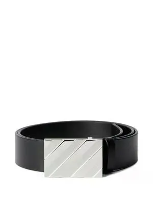 Off-White Diagonal Buckle Leather Belt