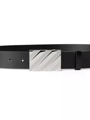 Off-White Diagonal Buckle Leather Belt