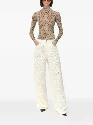 Amiri Laser-cut Wide Leg Denim