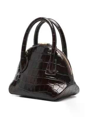 LIFFNER Dome Croc-embossed Mini Bag