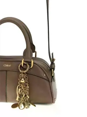 Chloé Small Leather Bowling Tote - Neutrals