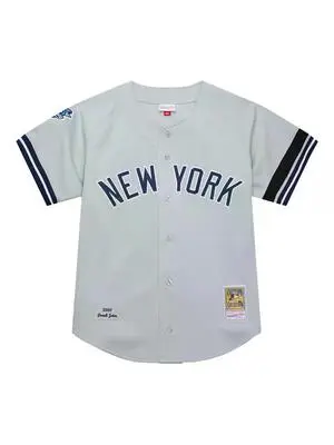 Mitchell & Ness Mlb New York Yankees 2000 Derek Jeter Shirt - Grey