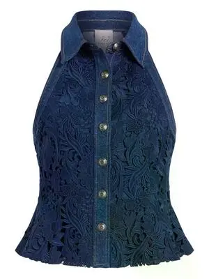 Cinq À Sept Ronin Lace Button Top