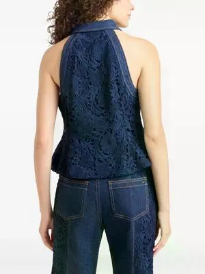 Cinq À Sept Ronin Lace Button Top