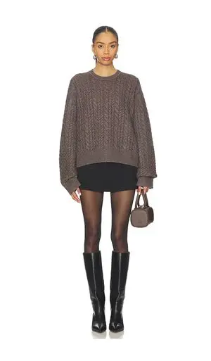 EAVES Laci Cable Crewneck