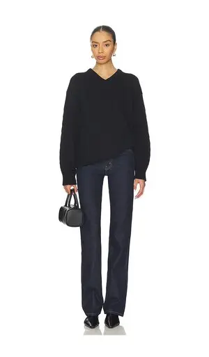 EAVES Zelia V-neck Sweater - Black